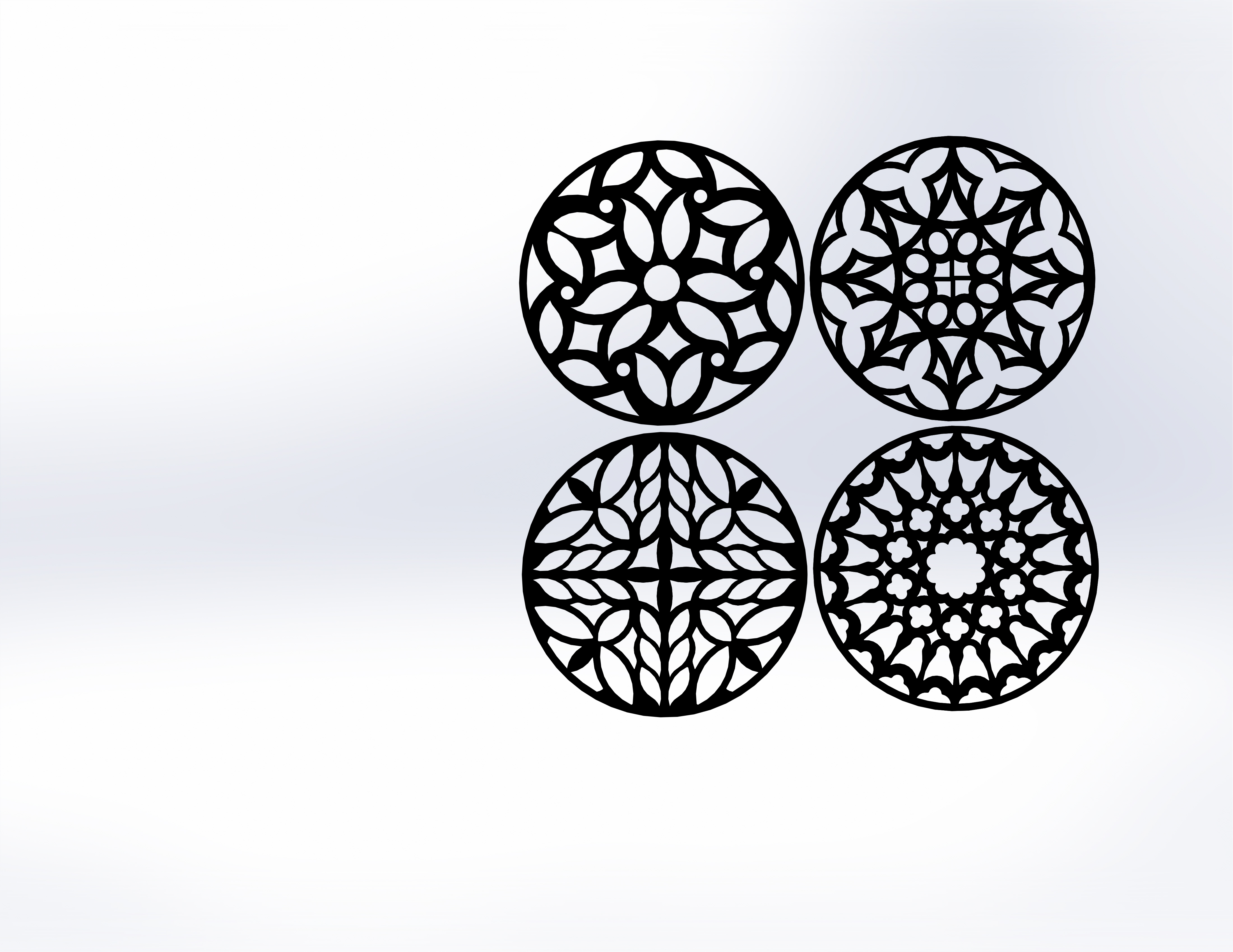 STL file 2D WALL DECOR(COASTER)・Design to download and 3D print・Cults