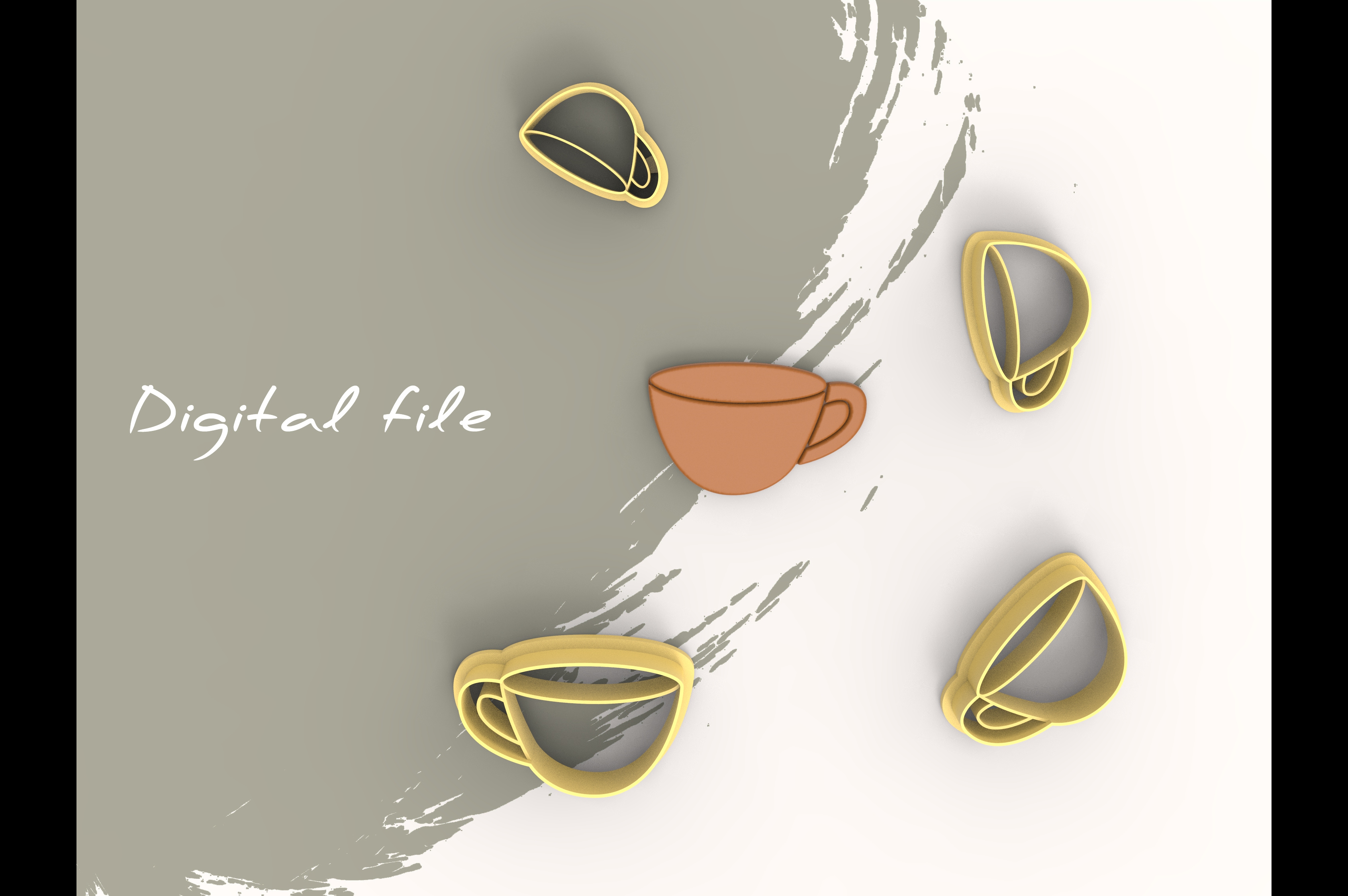 STL file Coffee Cup Polymer Clay Cutter | Digital STL File | 5 Sizes ...