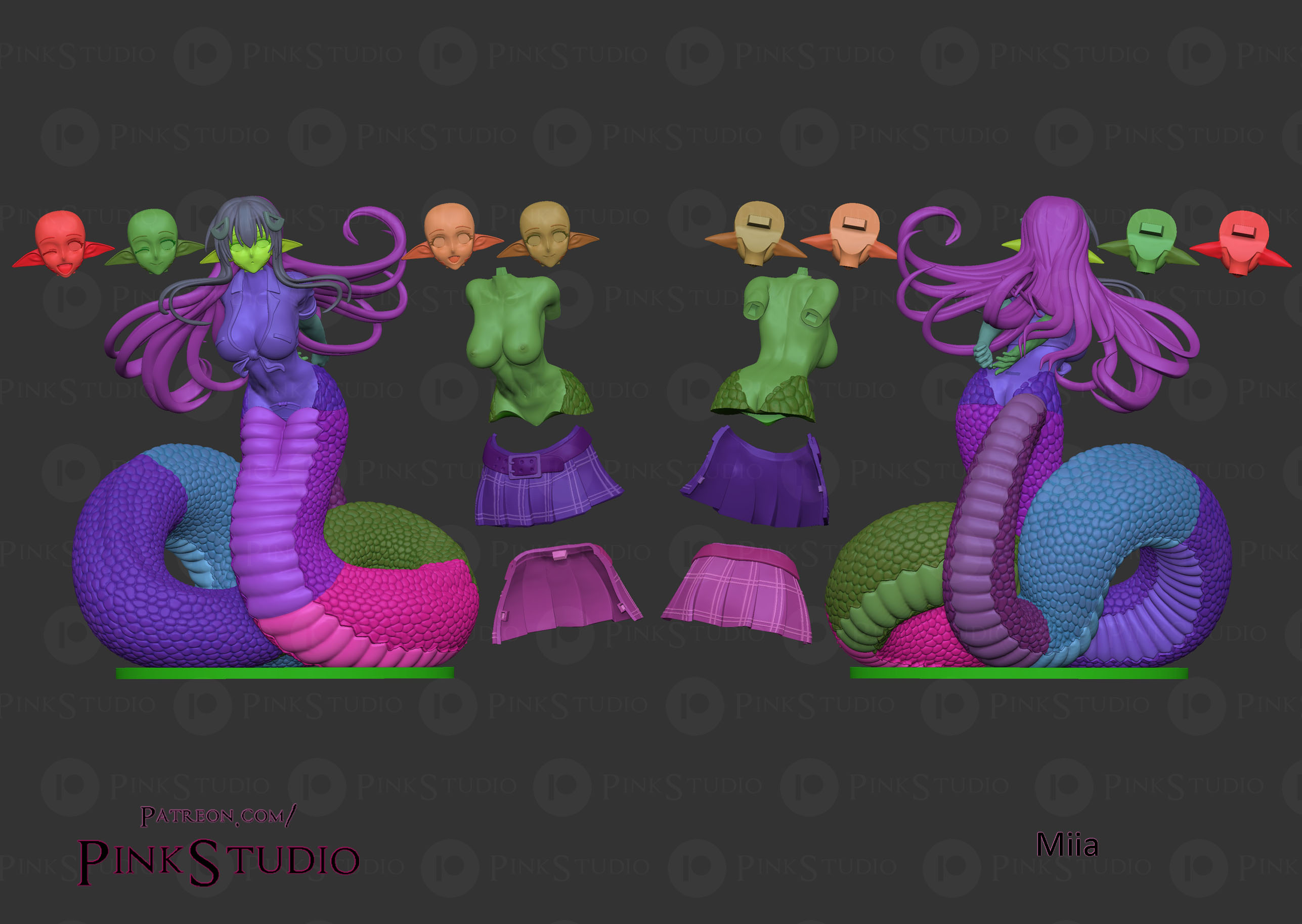 3D file Monster Musume - Miia・3D printable model to download・Cults