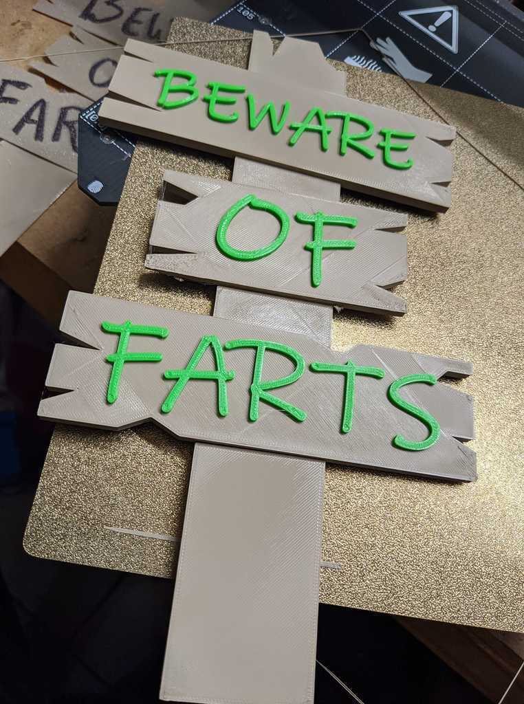 Free STL file Beware of farts 🎃・3D printable design to download・Cults