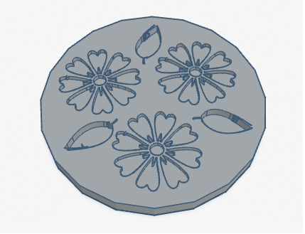 STL file Coaster flower・3D printer design to download・Cults