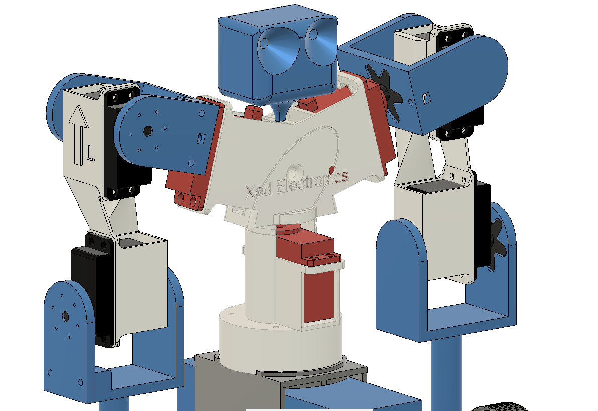 3D file Humanoid Battle Robot (stl, schematics and codes)・Model to ...