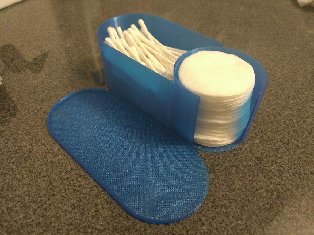 Free 3D file Cotton buds and pads container with lid - in vase mode・3D ...
