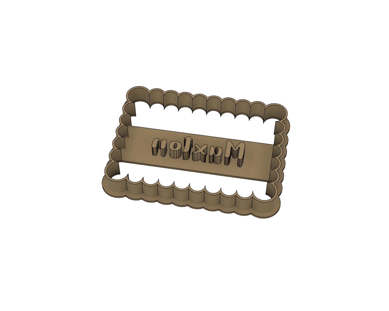 Файл STL ФОРМОЧКИ ДЛЯ ПЕЧЕНЬЯ PETIT BEURRE ИМЯ MAXTON・Модель для ...