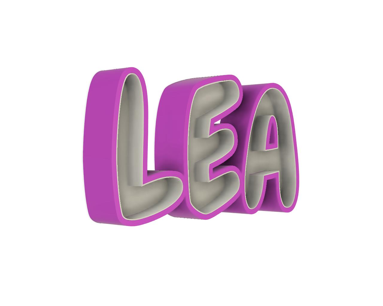STL file ILLUMINATED SIGN WITH LEA'S NAME 🔆・3D printable model to ...