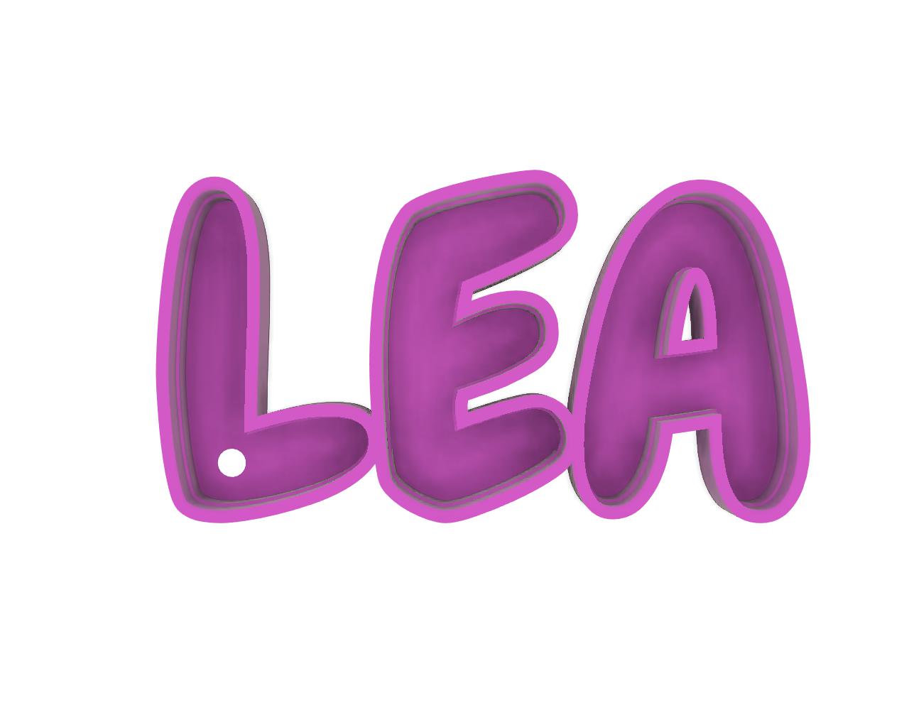 STL file ILLUMINATED SIGN WITH LEA'S NAME 🔆・3D printable model to ...