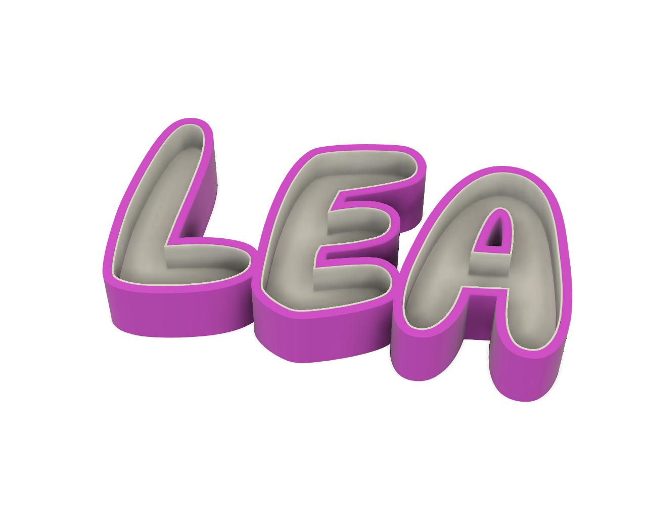 STL file ILLUMINATED SIGN WITH LEA'S NAME 🔆・3D printable model to ...