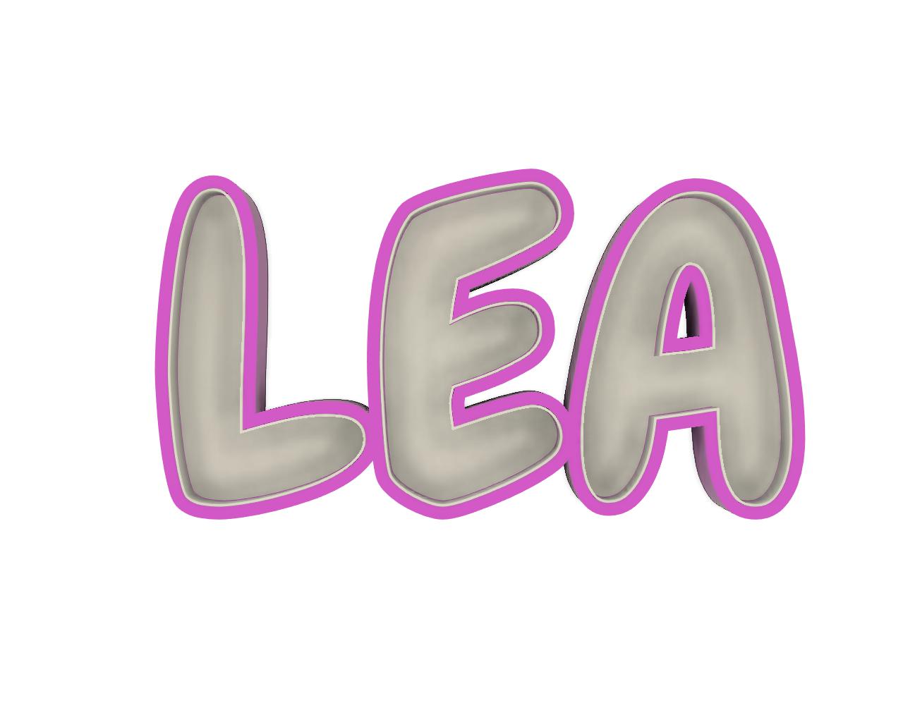 STL file ILLUMINATED SIGN WITH LEA'S NAME 🔆・3D printable model to ...