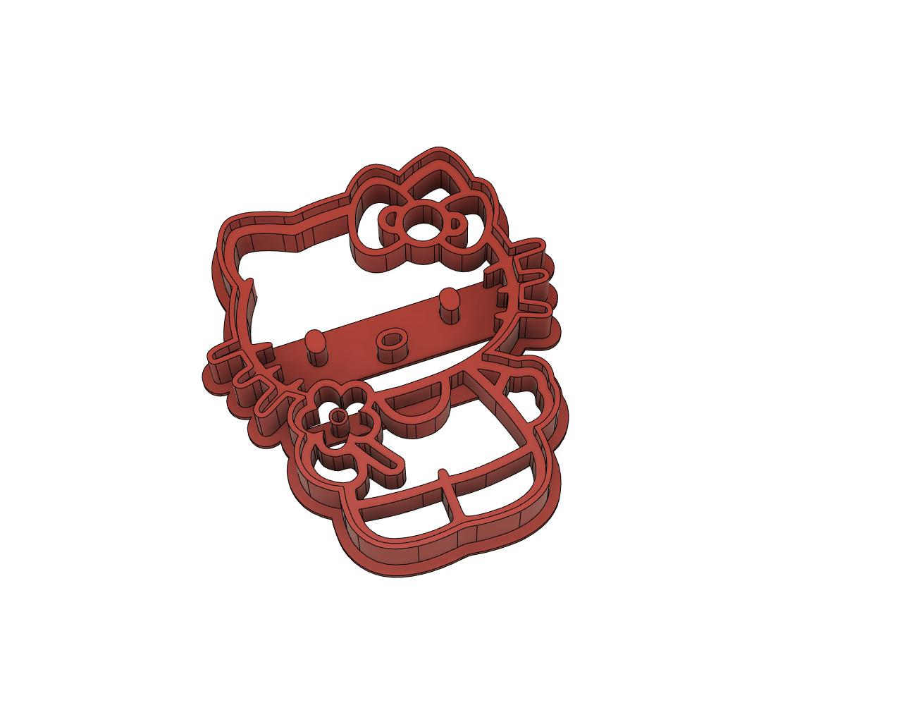 STL file Hello Kitty cookie cutters・Design to download and 3D print・Cults