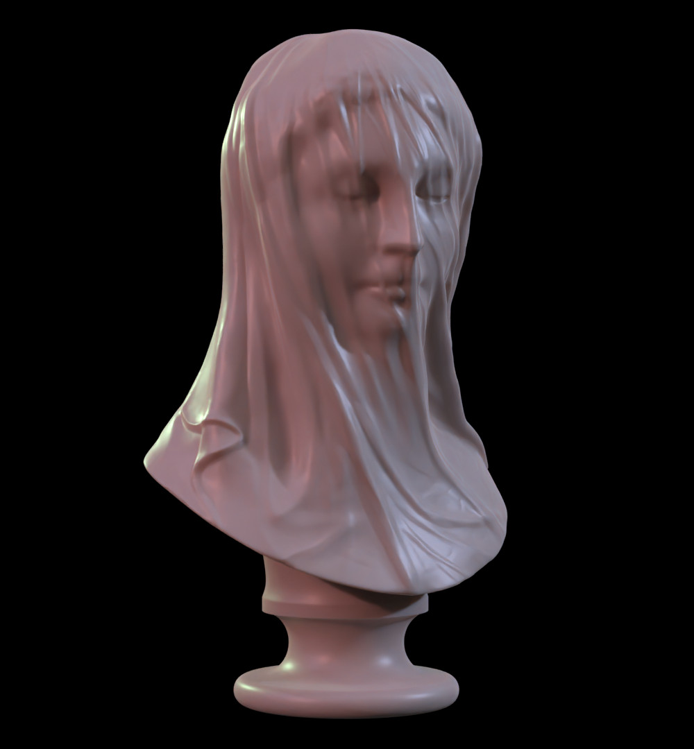 STL file The Veiled Woman Head 👩・3D printable model to download・Cults