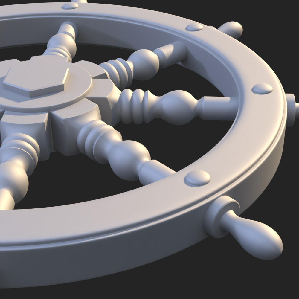 STL file Ship Steering Wheel・3D print design to download・Cults