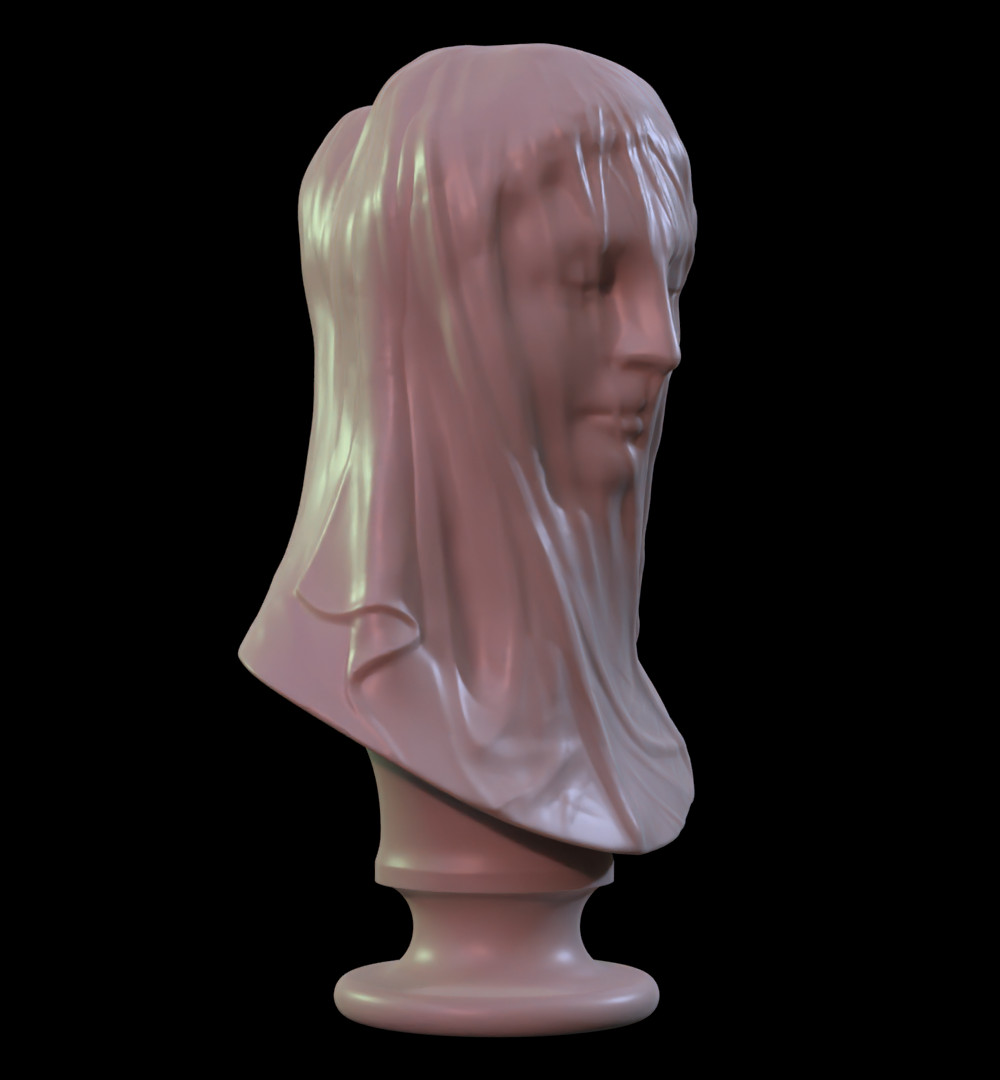 STL file The Veiled Woman Head 👩・3D printable model to download・Cults