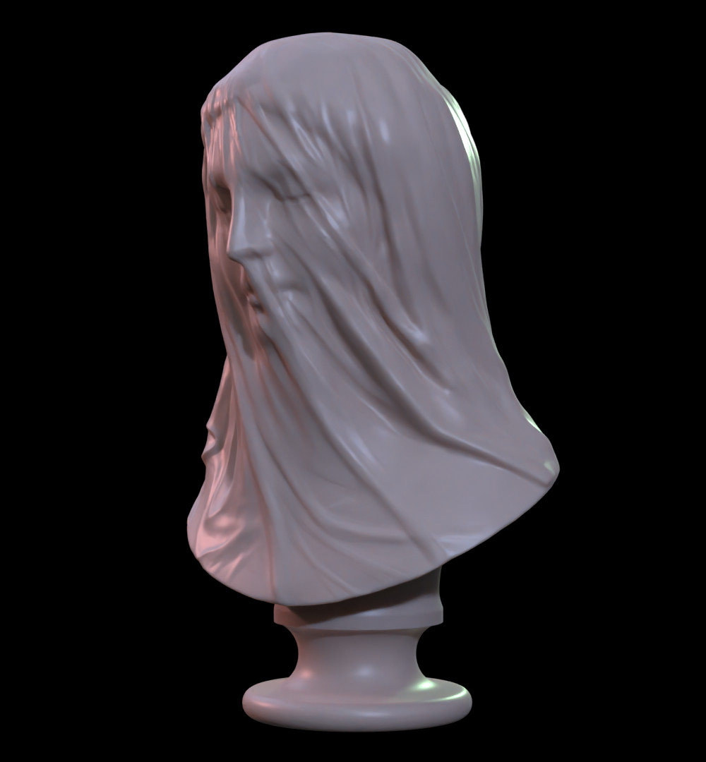 STL file The Veiled Woman Head 👩・3D printable model to download・Cults
