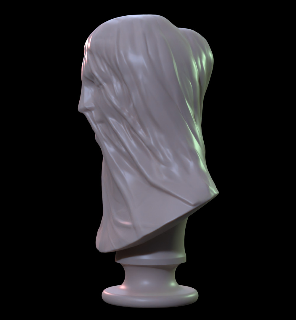 STL file The Veiled Woman Head 👩・3D printable model to download・Cults