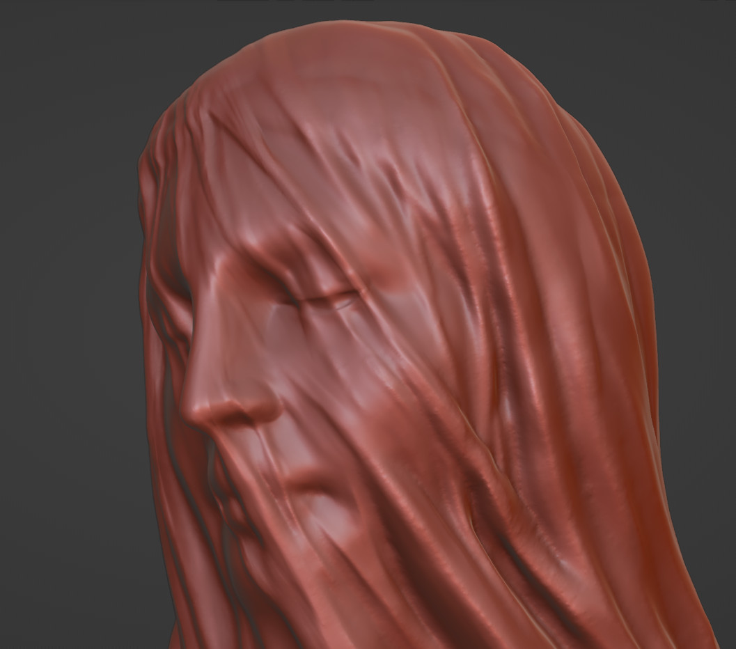STL file The Veiled Woman Head 👩・3D printable model to download・Cults
