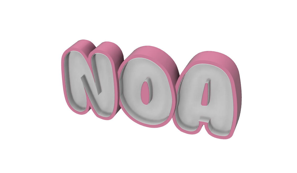 STL file NOA NAME 🎁・3D printer model to download・Cults