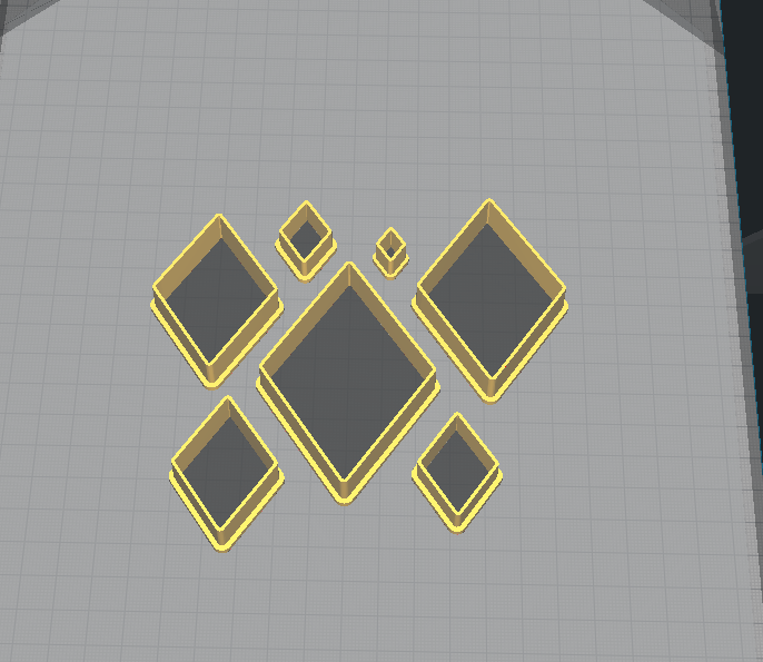 STL file Rhombus Cutting Set・3D printable model to download・Cults