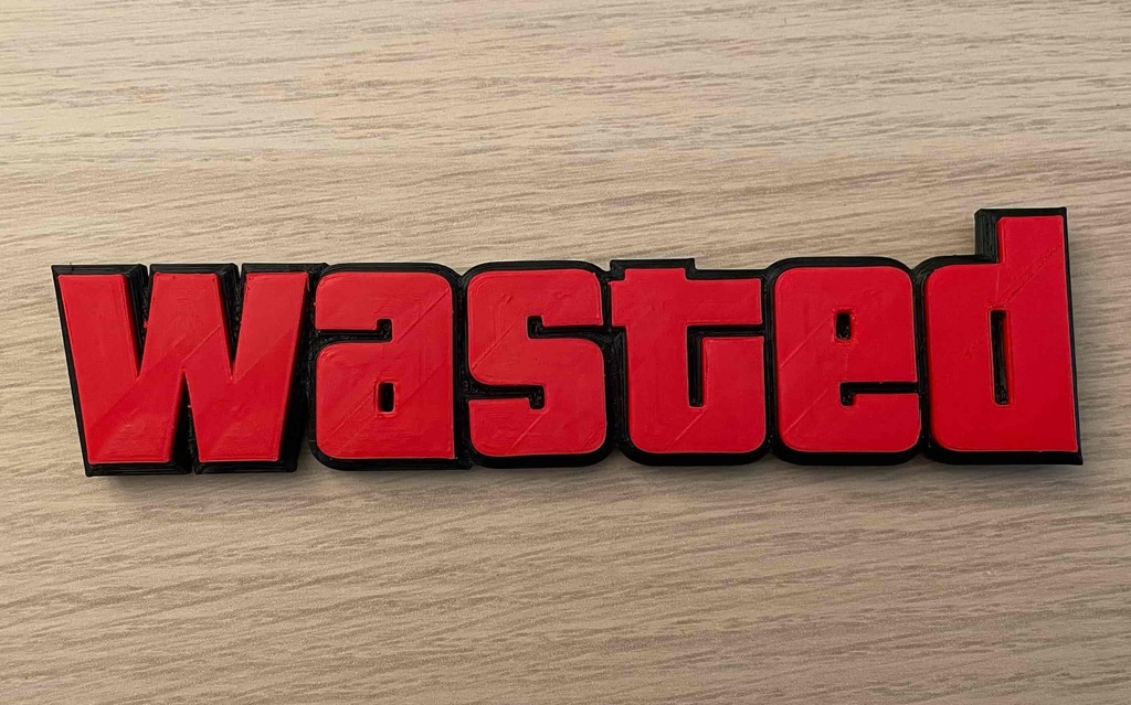 Free 3D file "Wasted" GTAV 🎮・3D print design to download・Cults