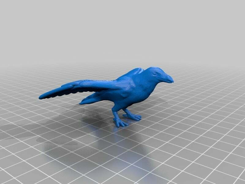 Free STL file Crow, open wings・3D printable model to download・Cults