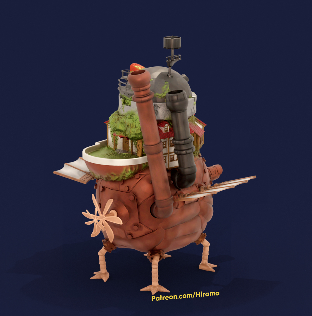 STL file Howl's moving castle 🏰・3D print model to download・Cults