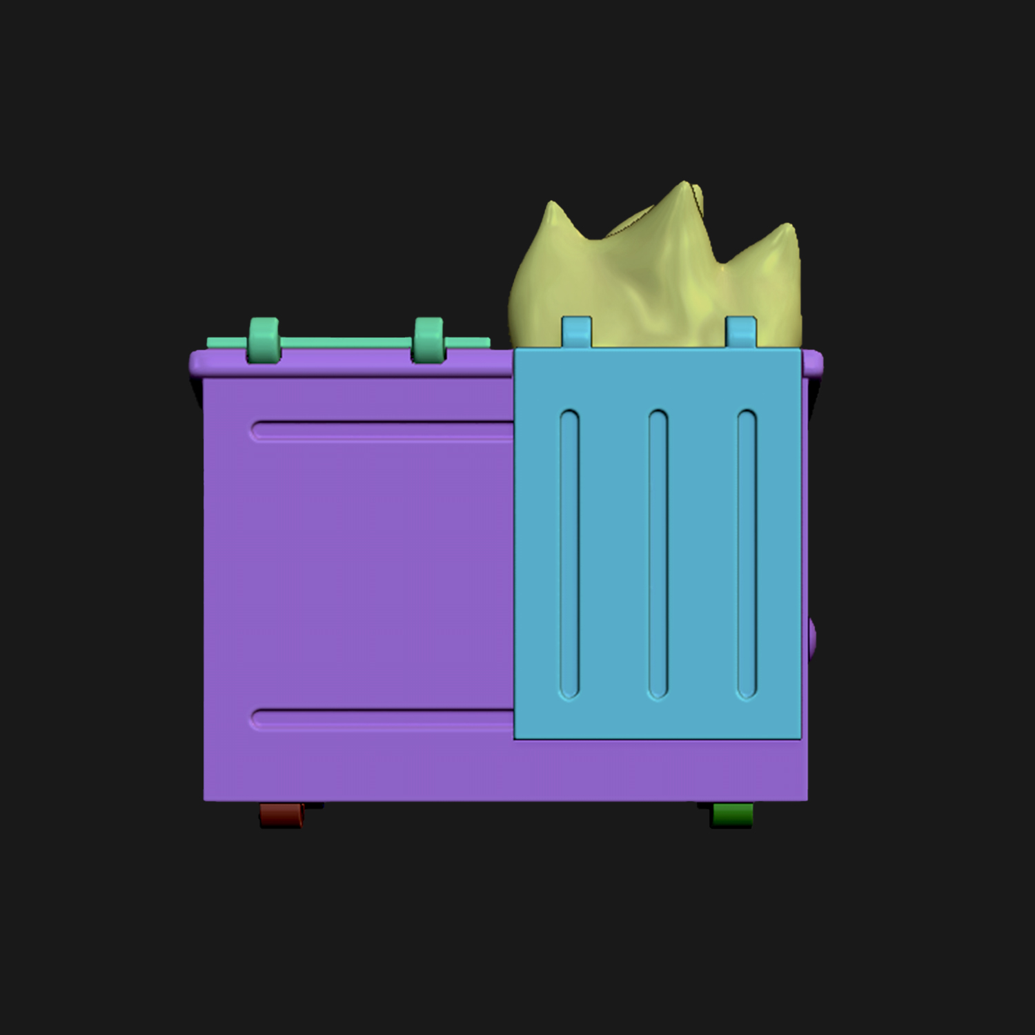 STL file Cute Dumpster Fire light 🔥・Model to download and 3D print・Cults