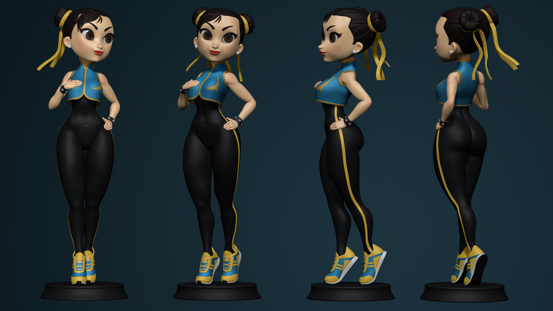 3D file Chun-li Cartoon・3D printable model to download・Cults