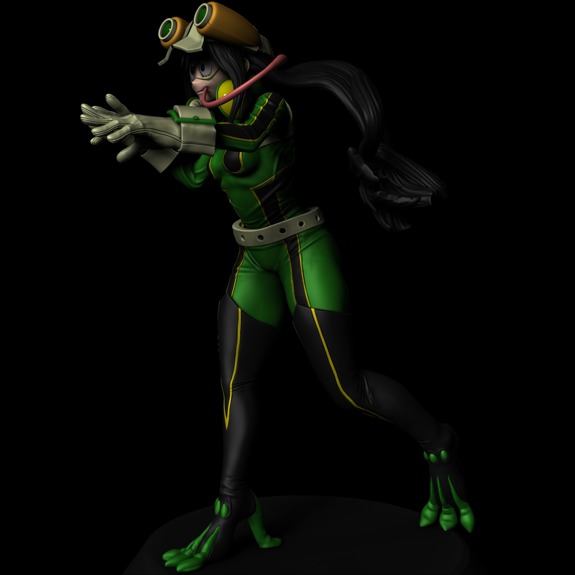 3D file Tsuyu Asui - My Hero Academia・3D printable model to download・Cults