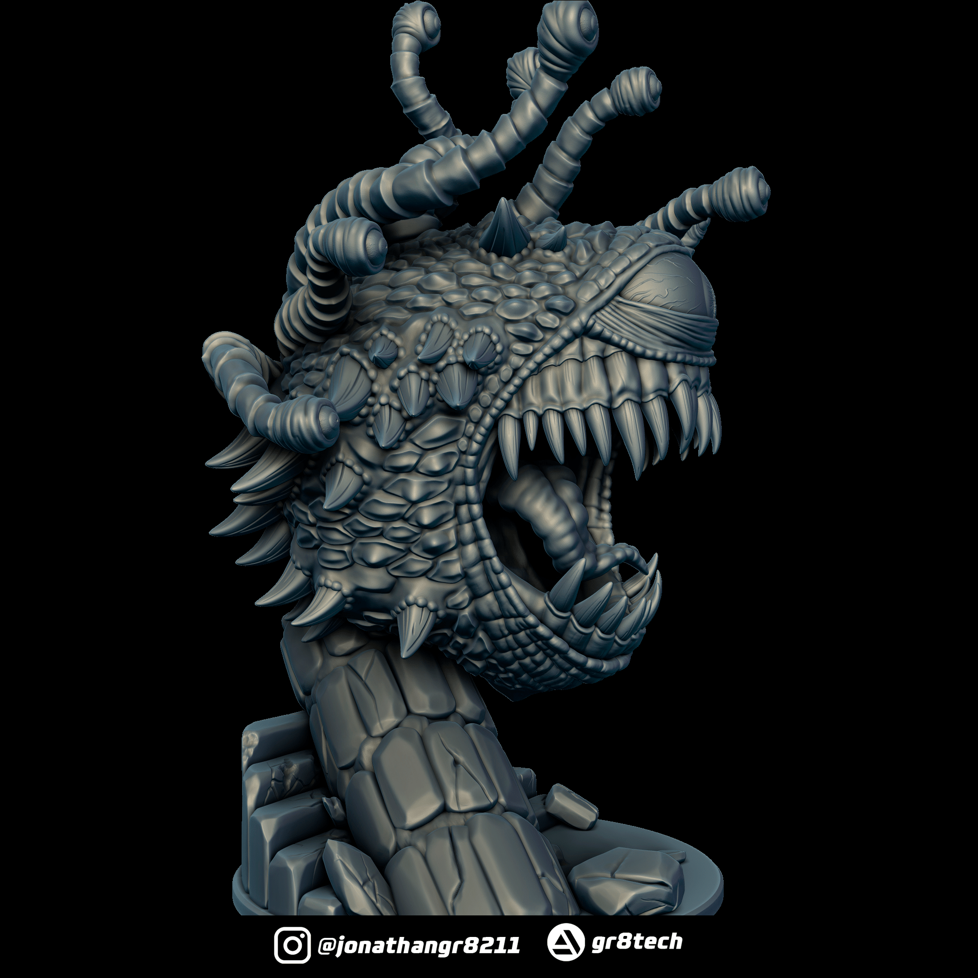 STL file Beholder DnD Monster 👹・3D printable design to download・Cults