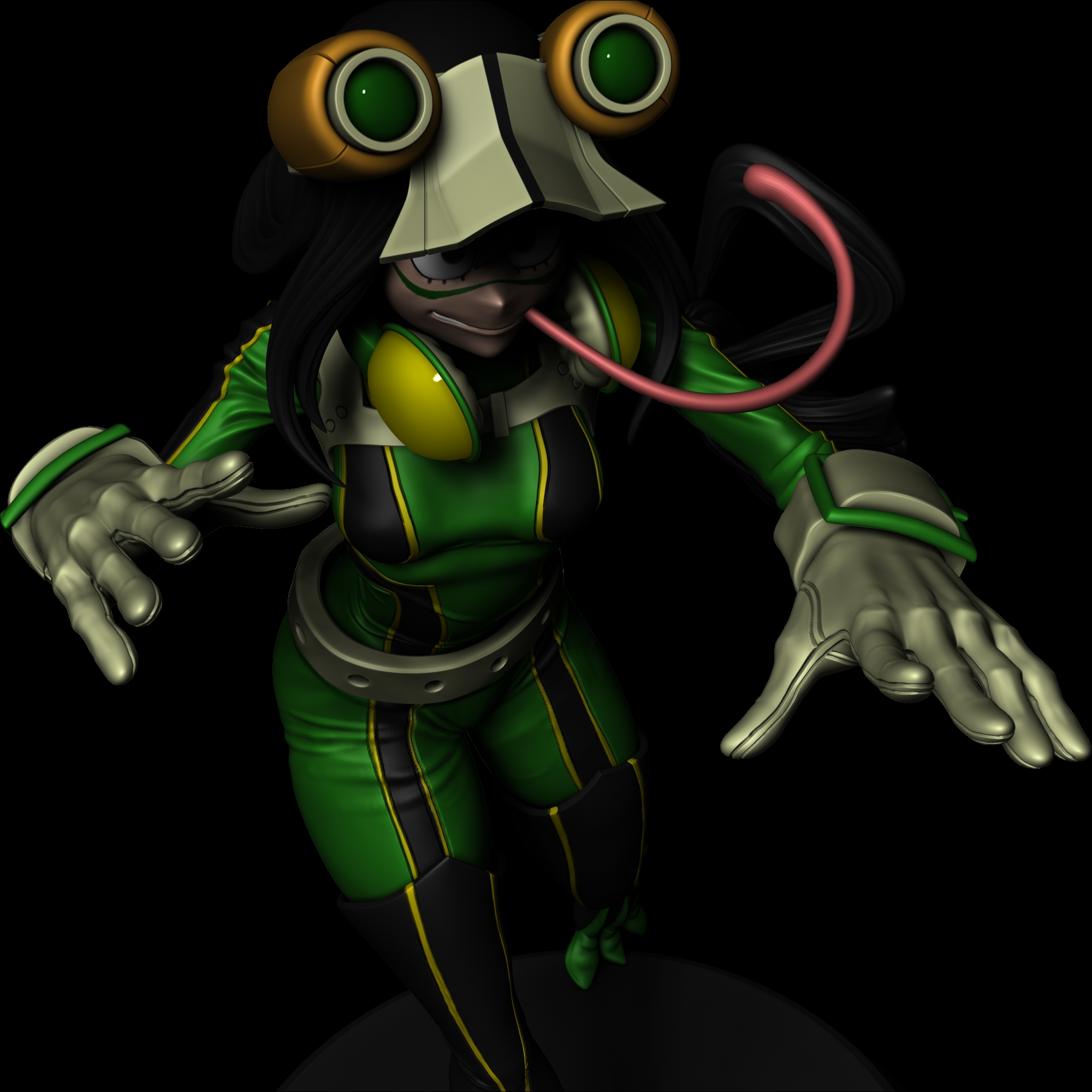 3D file Tsuyu Asui - My Hero Academia・3D printable model to download・Cults