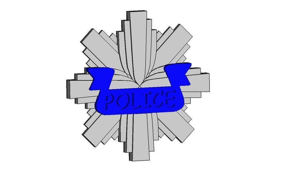 Free STL file POLICE BADGE・Model to download and 3D print・Cults