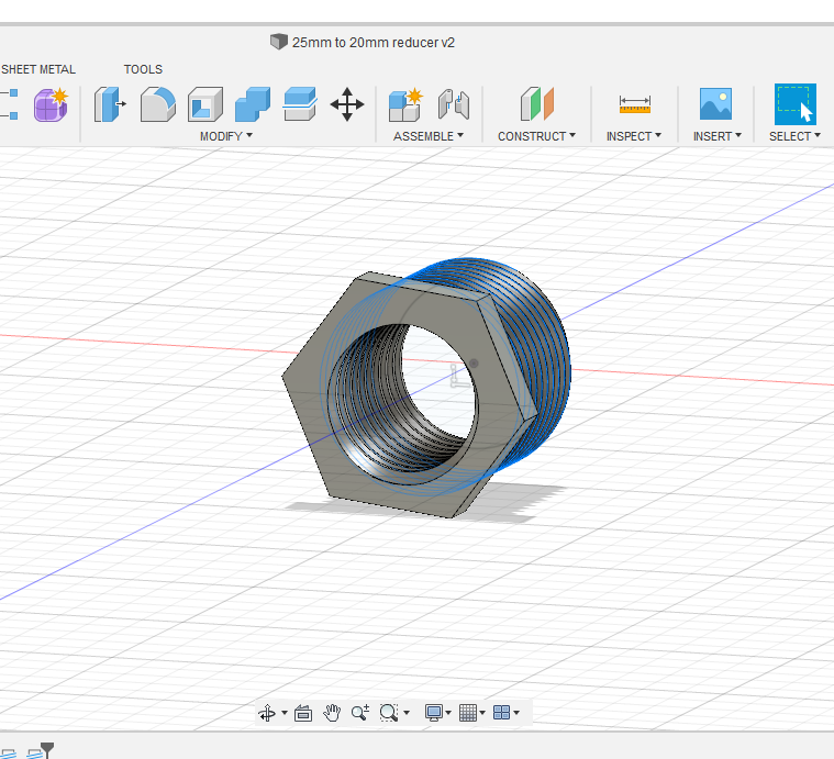 Free STL file 25mm to 20mm reducer・Template to download and 3D print・Cults