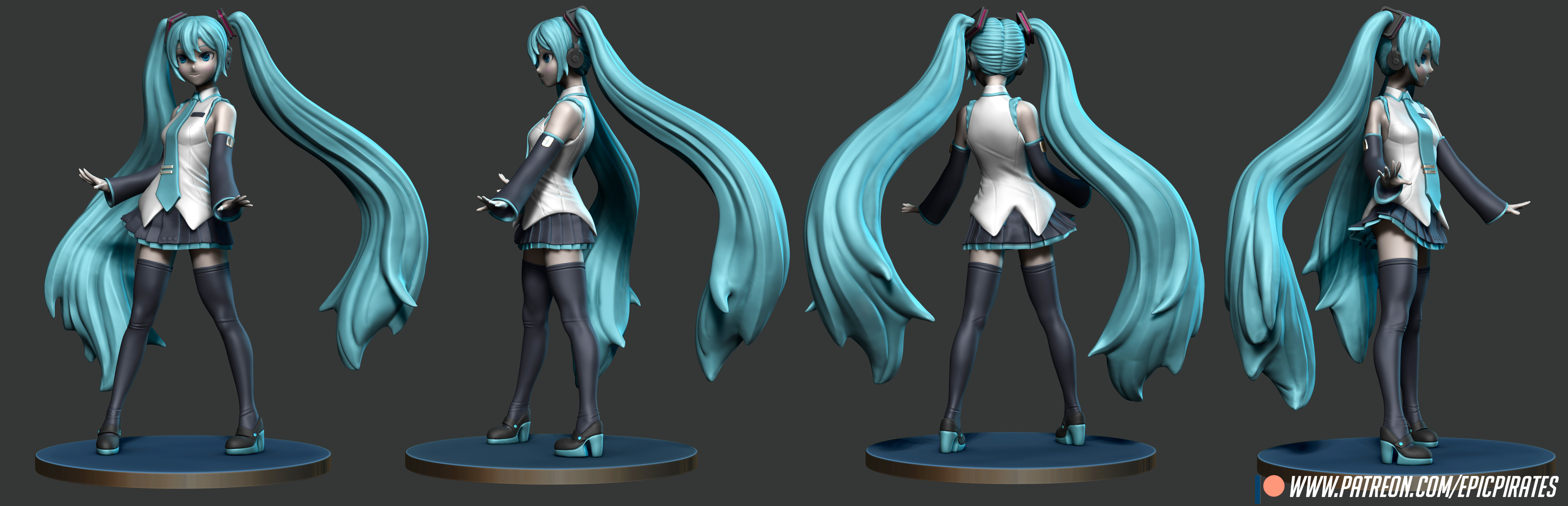 3D file Hatsune Miku 🧑‍🎤・Template to download and 3D print・Cults
