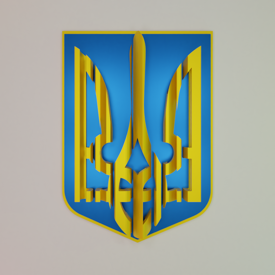 Free STL file Ukraine 3D Flag・3D print model to download・Cults