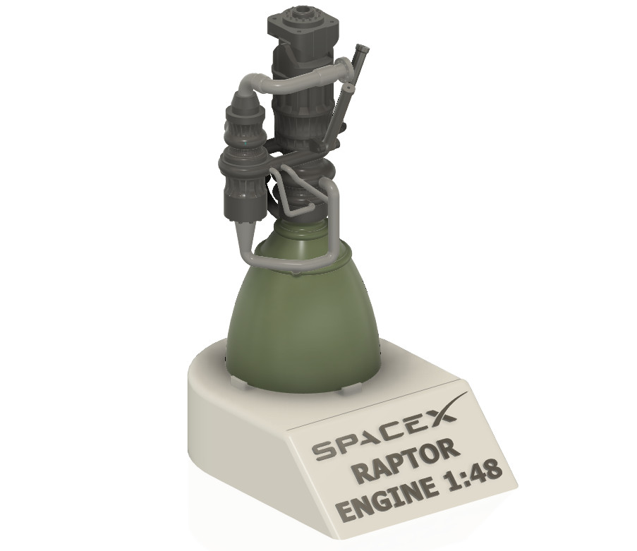 3D file Raptor engine (atmospheric) SpaceX 🚀・3D print design to ...