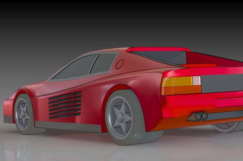 Free STL file Ferrari Testarossa・Object to download and to 3D print・Cults