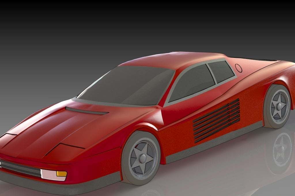 Free STL file Ferrari Testarossa・Object to download and to 3D print・Cults