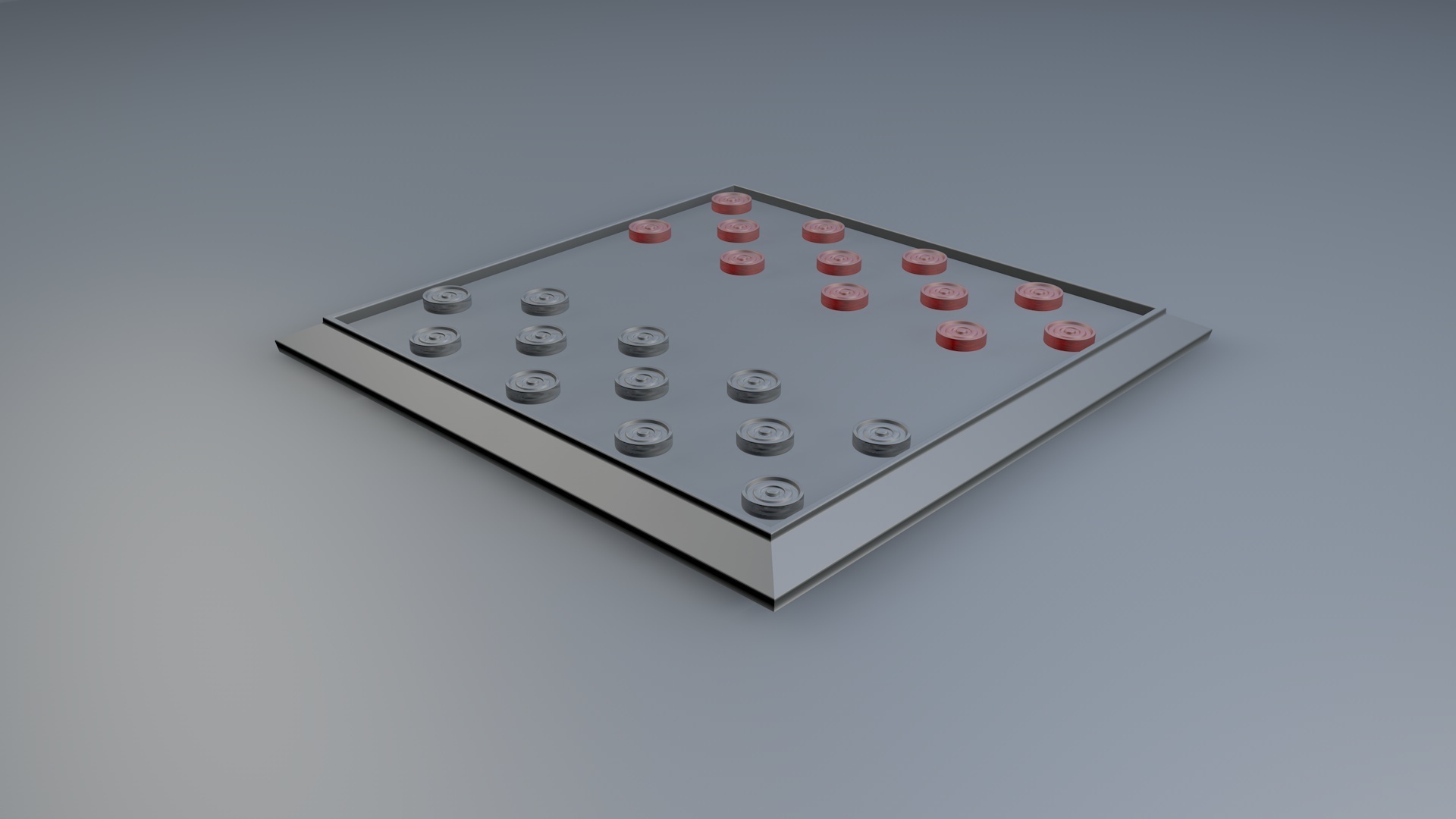 STL file Checkers Board Game 3D Print Model ♟・Model to download and 3D ...