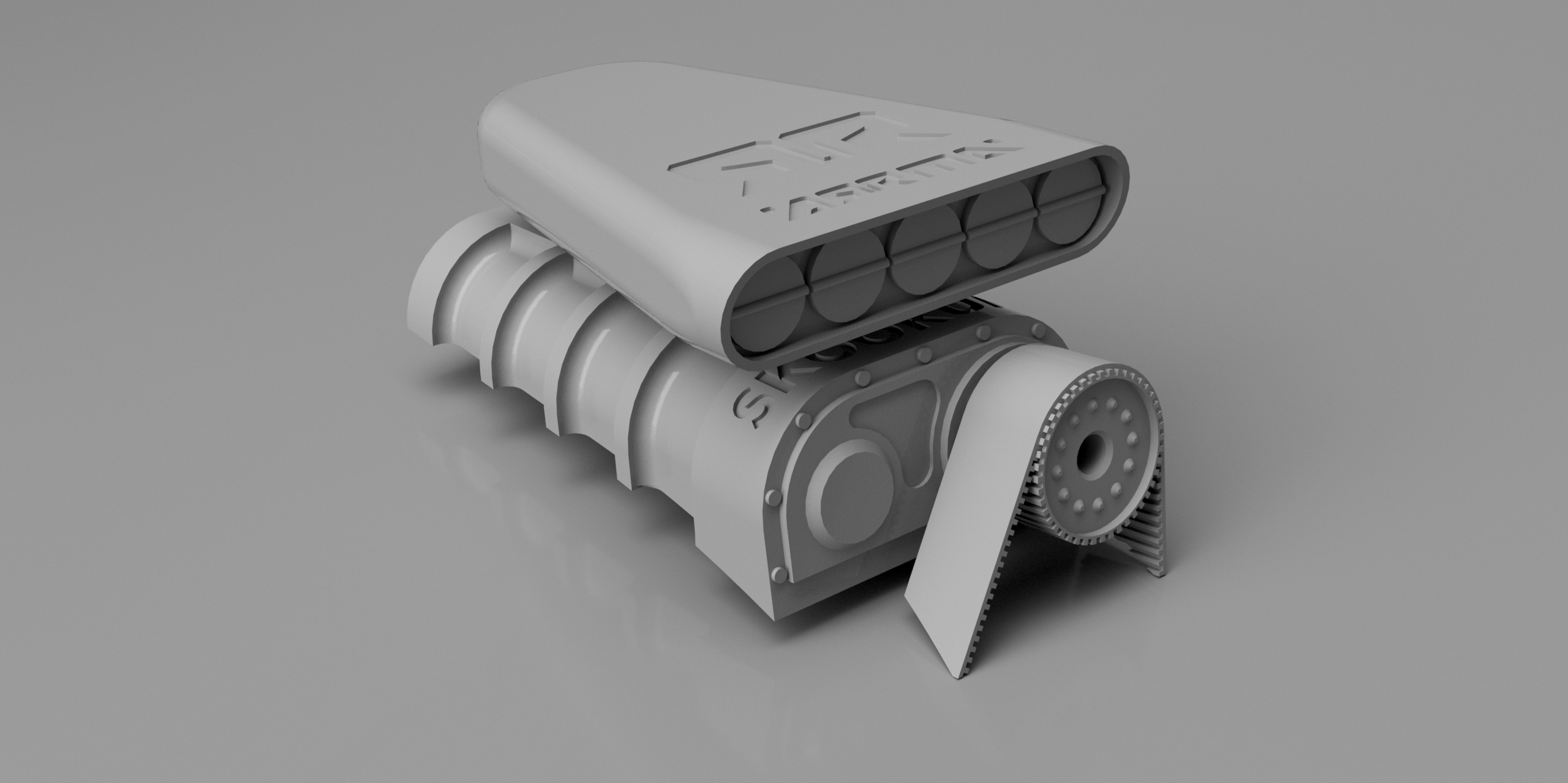 STL file Arrma Infraction Turbo, Supercharger and Air Intake for hood ...