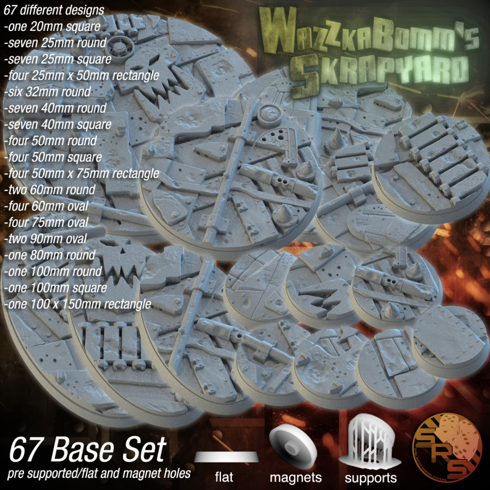 3D file Scrap Bases 🟪・3D printer model to download・Cults