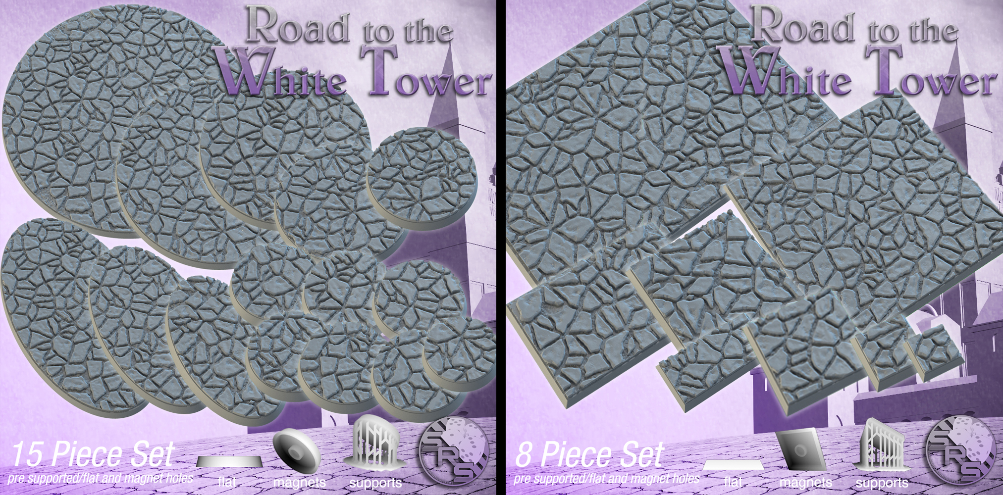 3D file Flagstone Bases 🟪・3D printer design to download・Cults