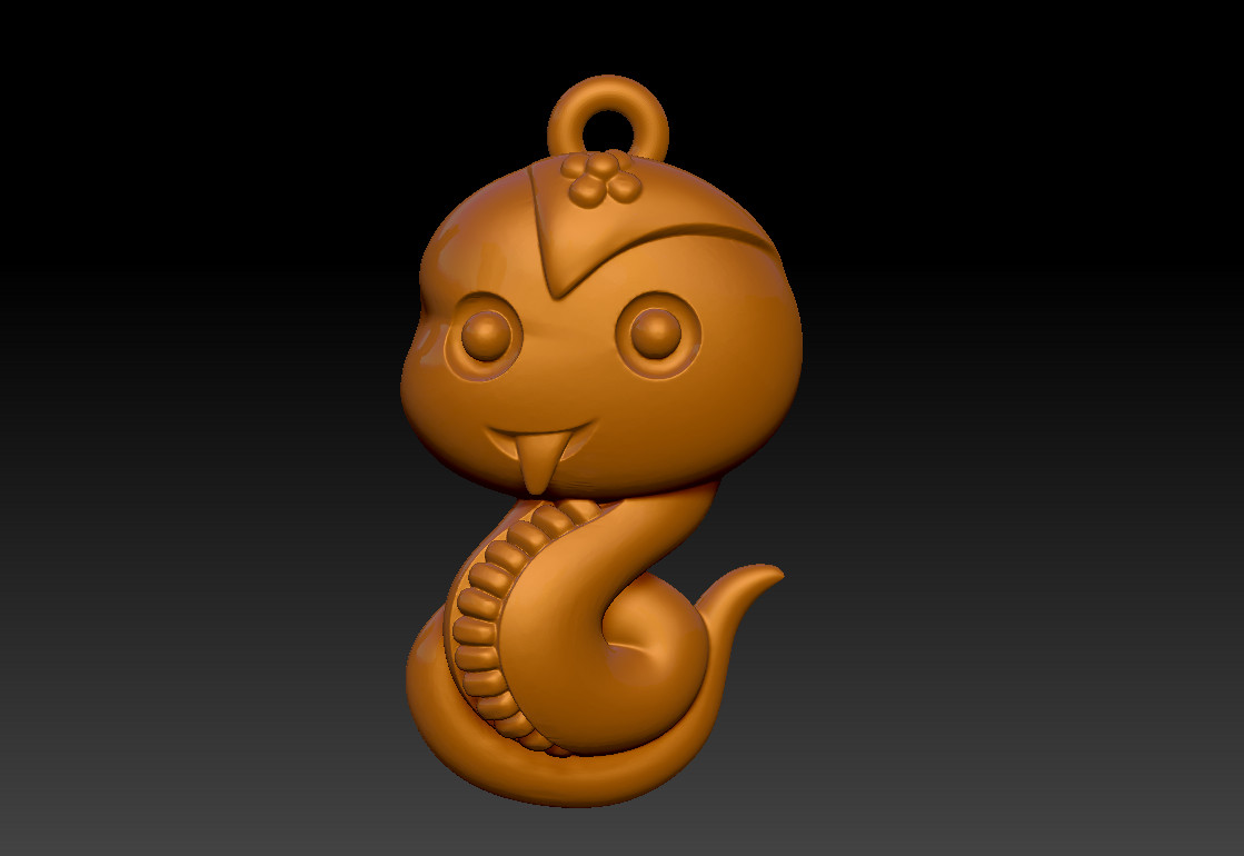 STL file Cute snake pendant・Design to download and 3D print・Cults