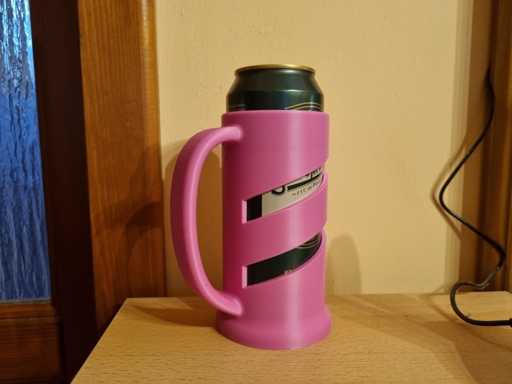 Free STL file Beer Mug for 500ml Cans - Spiral・3D printer design to ...