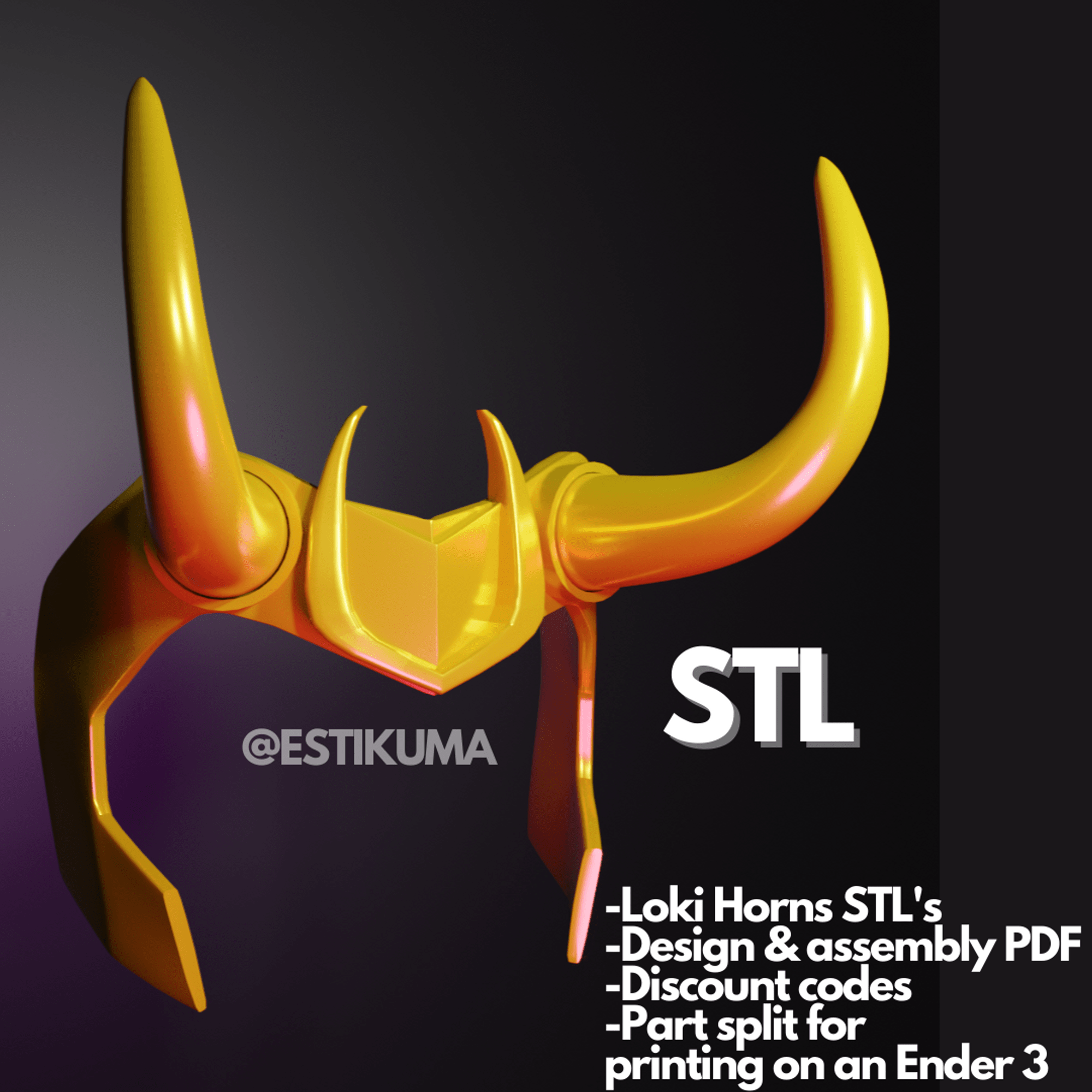 3D file Loki Crown Headpiece - STL - Loki Tv Show・Model to download and ...
