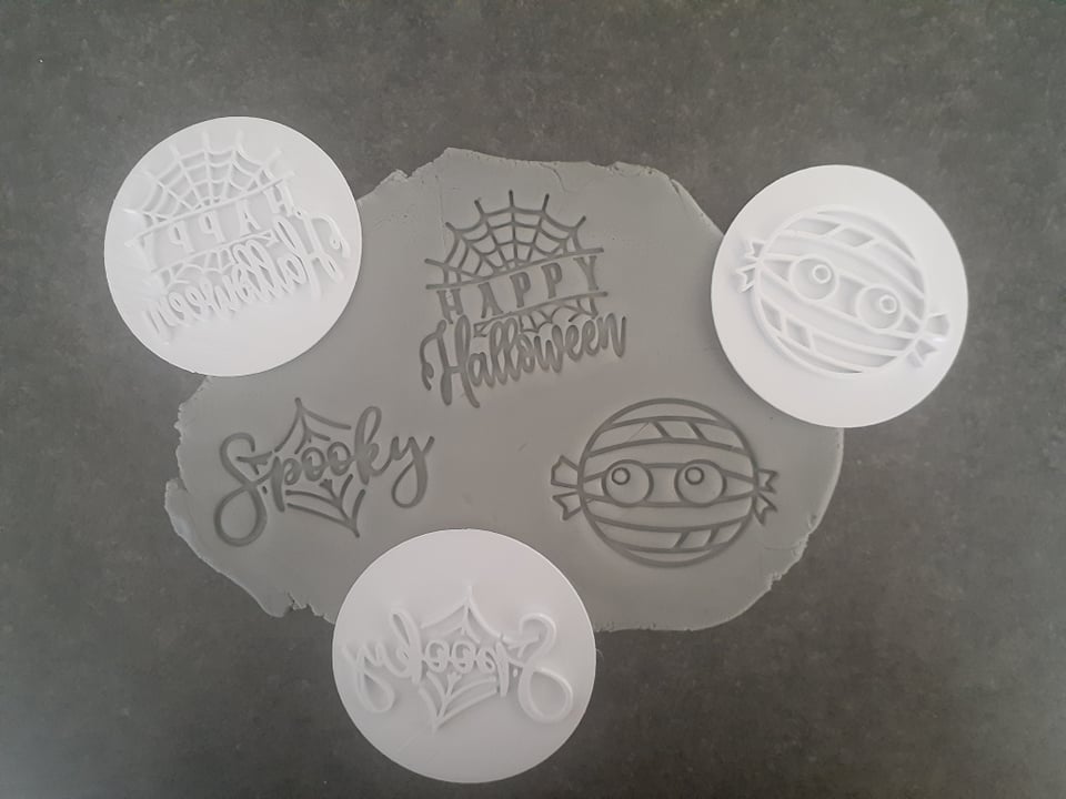 STL file Halloween fondant stamps x3 🎃・3D printing template to download ...