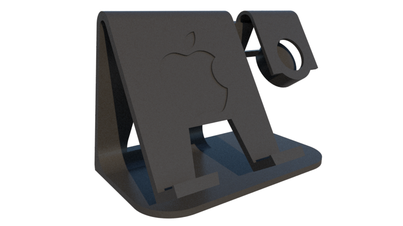 STL file Iphone and Apple Watch cell phone holder・3D printer model to ...