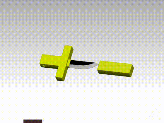 STL file KOGATANA MIHAWK - KNIFE CROSS (ONE PIECE)・Model to download ...