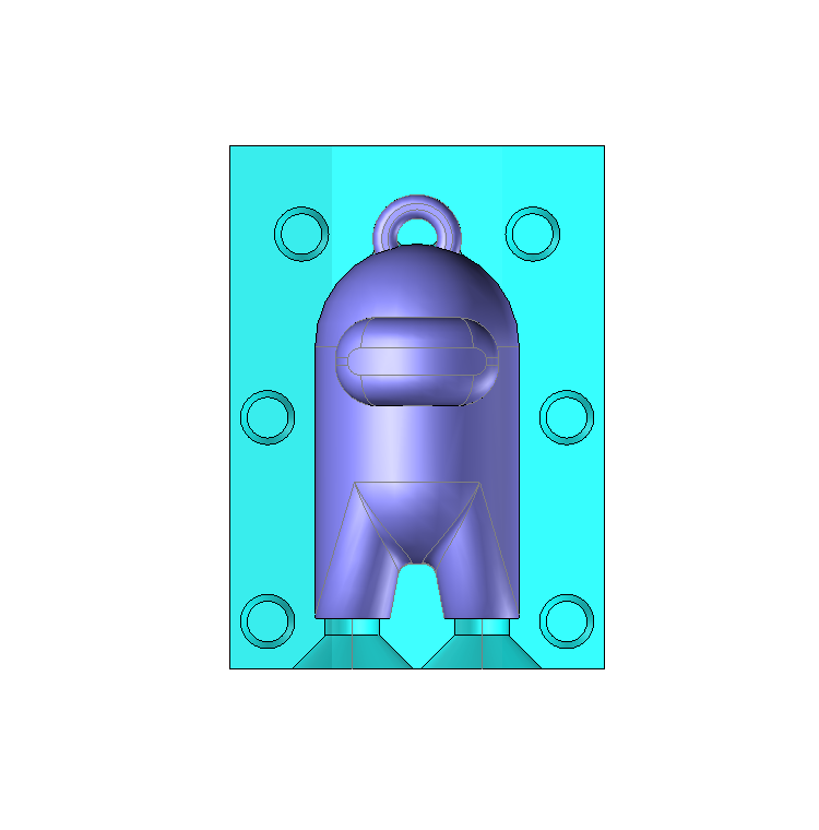 STL file Mold - Among Us Keychain (Cast) 🗝️・3D print object to download ...