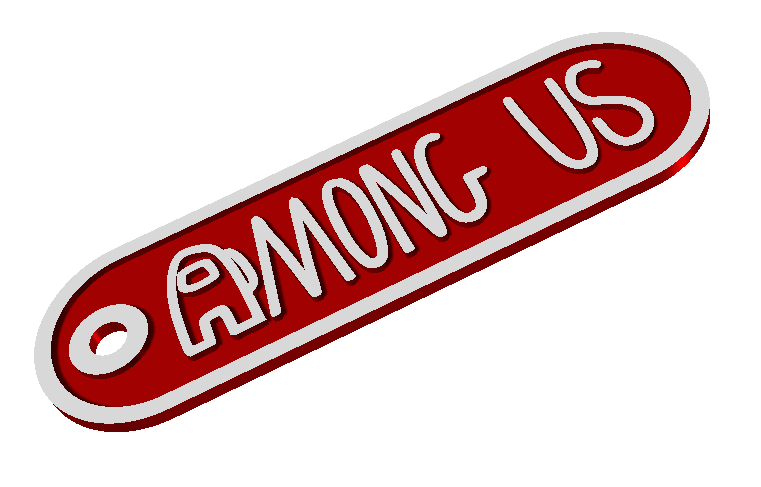 STL file Keychain Among Us Logo 🗝️・3D print object to download・Cults