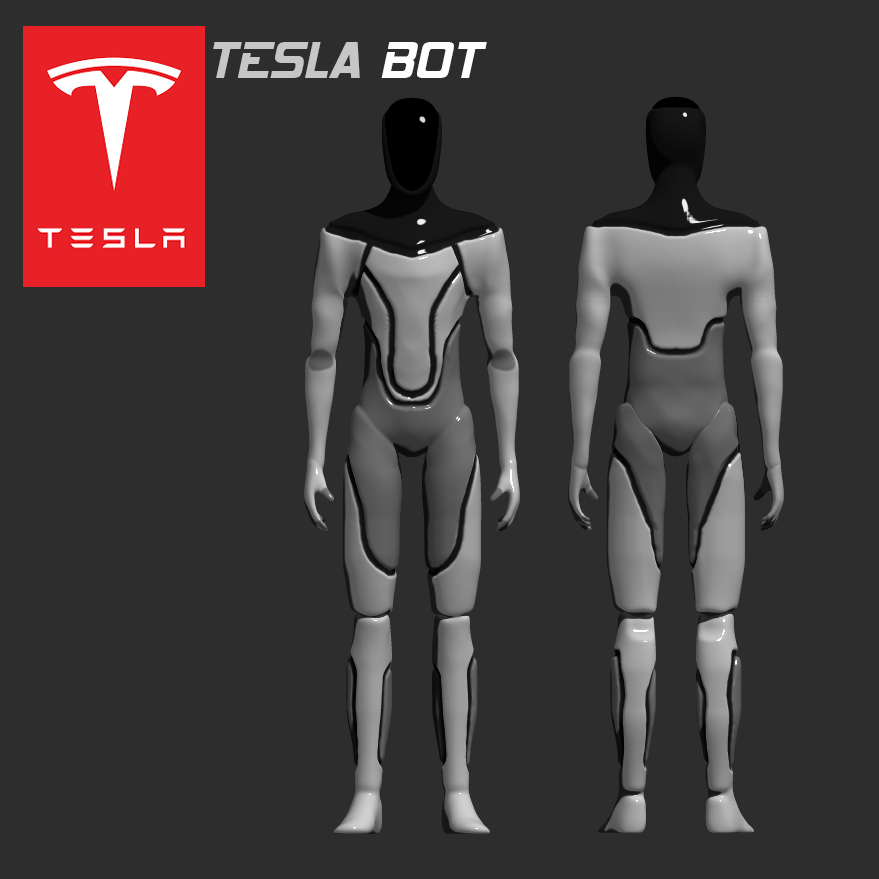 OBJ file TESLA BOT・3D printing design to download・Cults