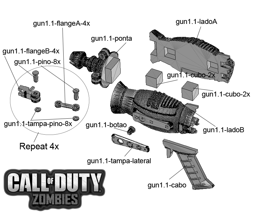 STL file ZAP GUN (RED) - CALL OF DUTY 🔫・3D printable model to download ...